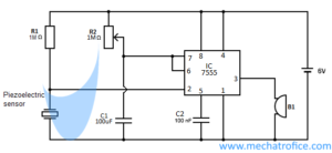 Simple touch switch circuit using transistor, 4017, 555 IC