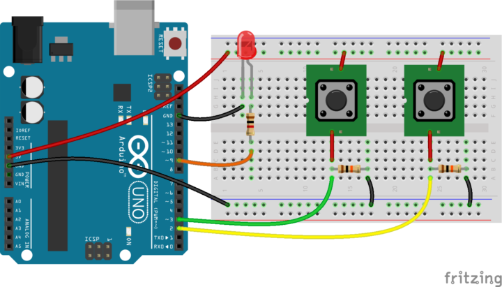 Arduino Push Button Counter Code LCD Circuit and working