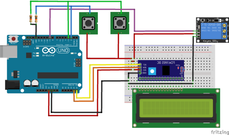 Timer switch with Relay and LCD Arduino code