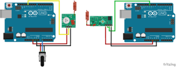 Arduino send values wirelessly using RF module – Mechatrofice
